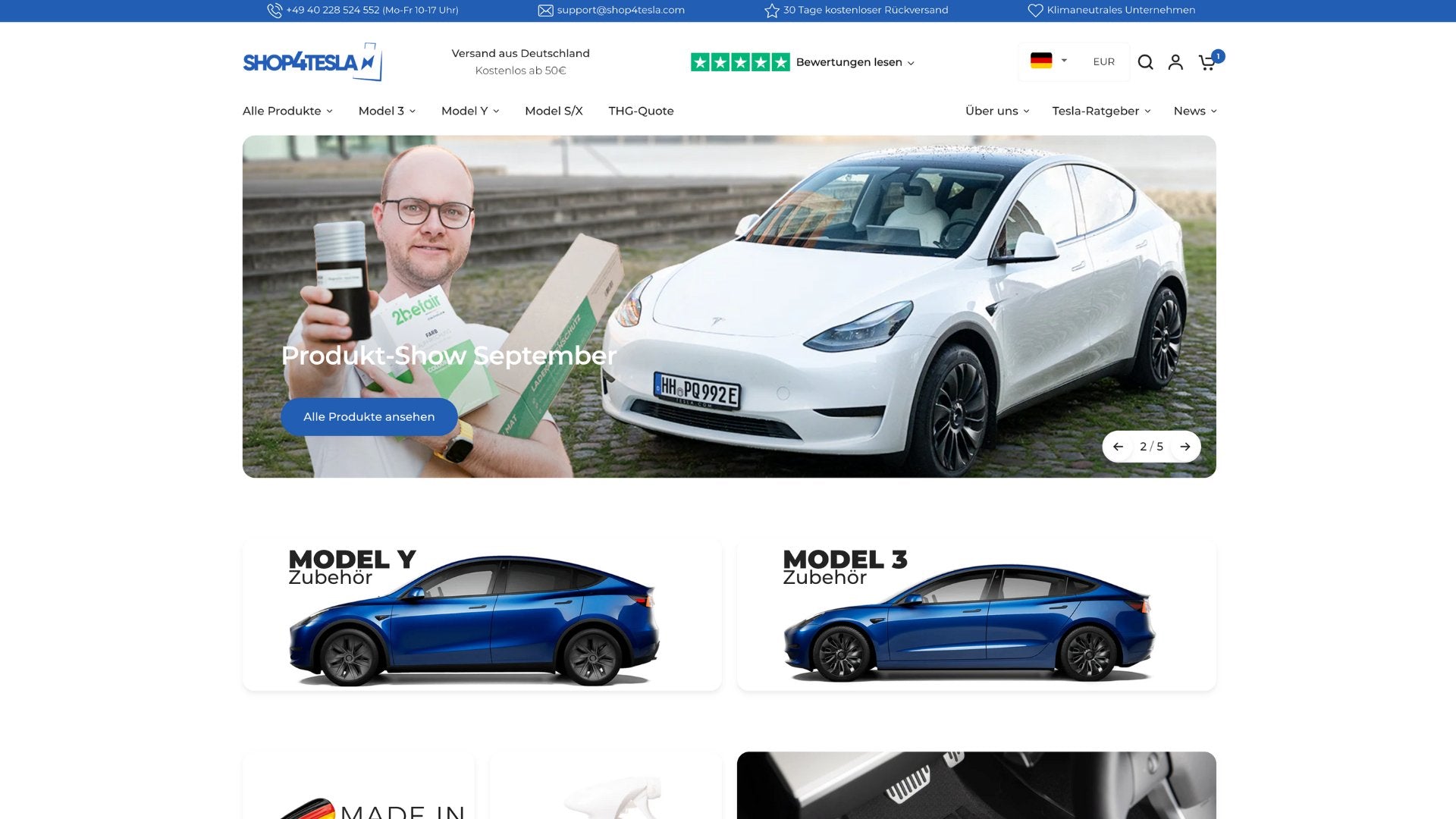 Großes Update bei Shop4Tesla: Willkommen bei Version 2.0 unseres Shops